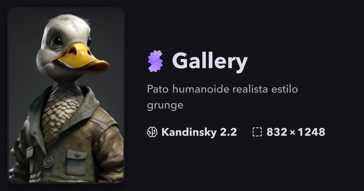 "Pato humanoide realista estilo grunge" | Gallery | Stablecog