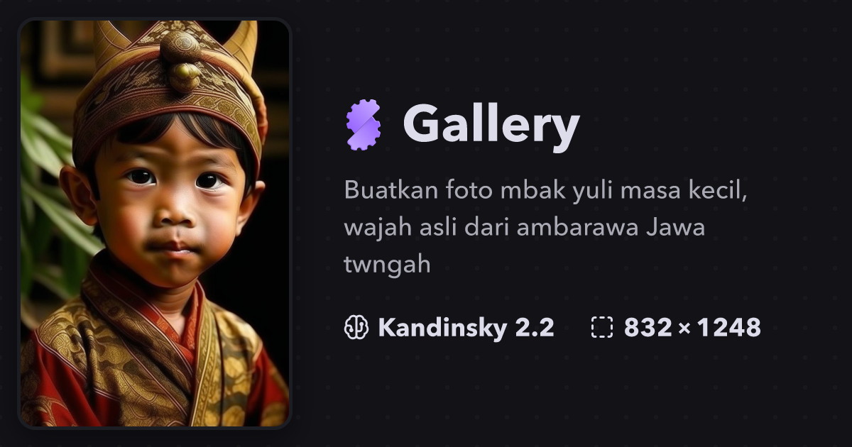 "Buatkan foto mbak yuli masa kecil, wa..." | Gallery | Stablecog