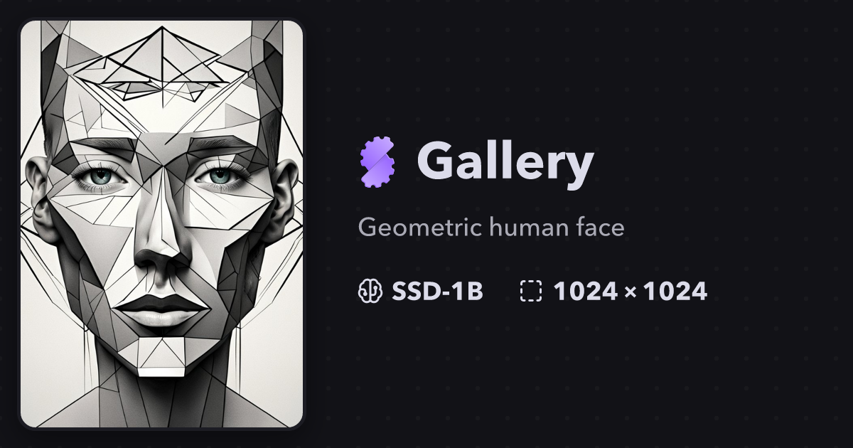 "Geometric human face" | Gallery | Stablecog