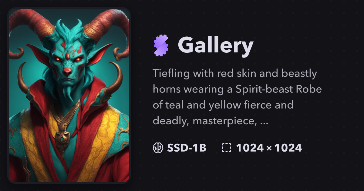 "Tiefling with red skin and beastly ho..." | Gallery | Stablecog