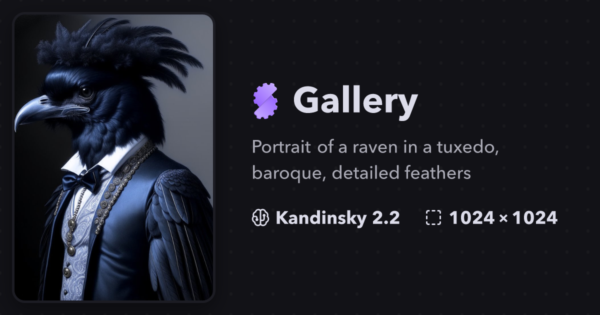 "Portrait of a raven in a tuxedo, baro..." | Gallery | Stablecog