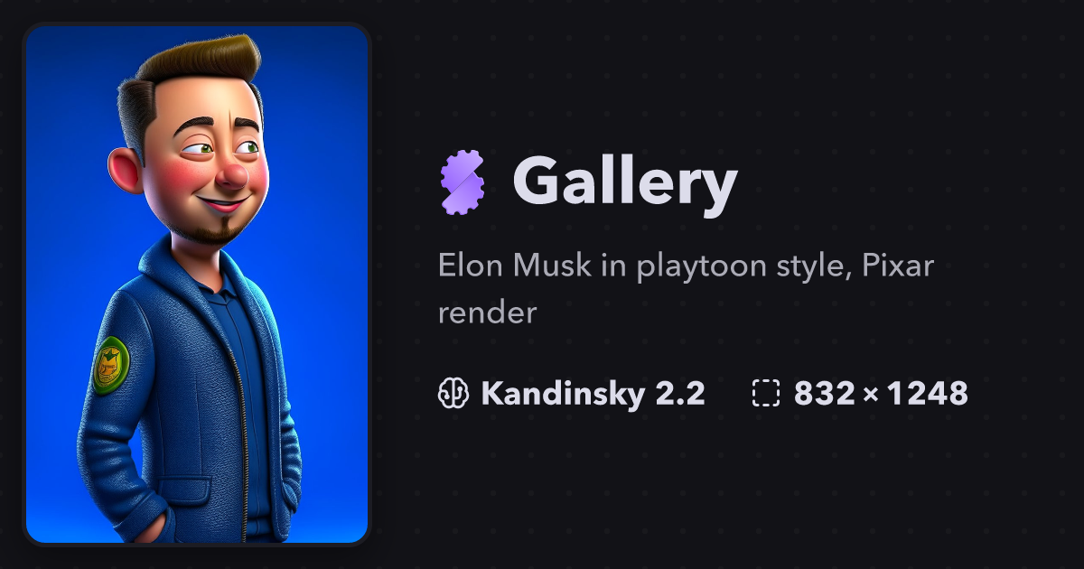 "Elon Musk in playtoon style, Pixar rende..." | Gallery | Stablecog