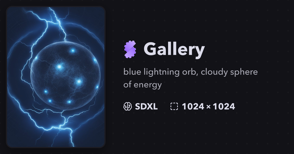 "blue lightning orb, cloudy sphere of ..." | Gallery | Stablecog