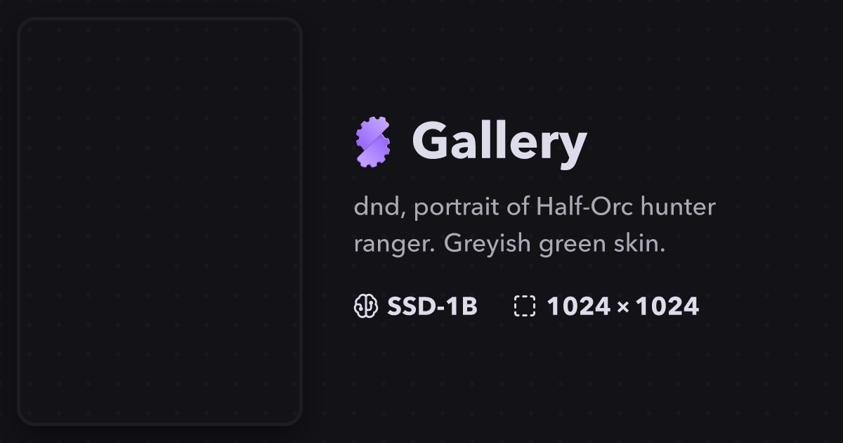 "dnd, portrait of Half-Orc hunter rang..." | Gallery | Stablecog