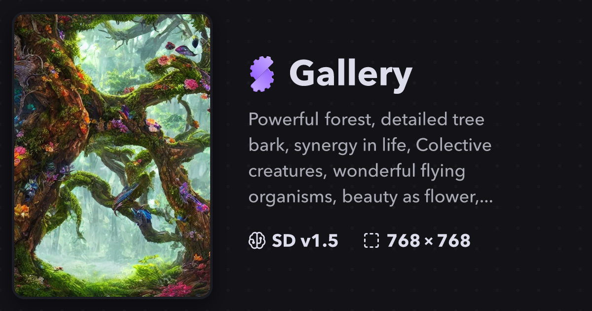 "Powerful forest, detailed tree bark, ..." | Gallery | Stablecog