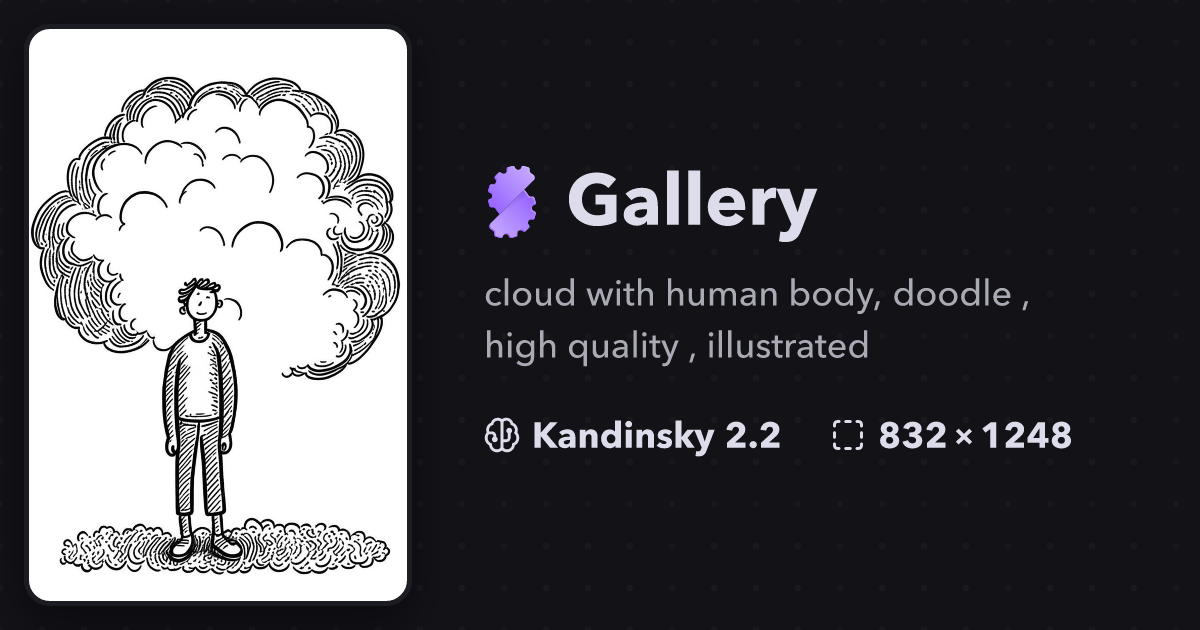 "cloud with human body, doodle , high ..." | Gallery | Stablecog