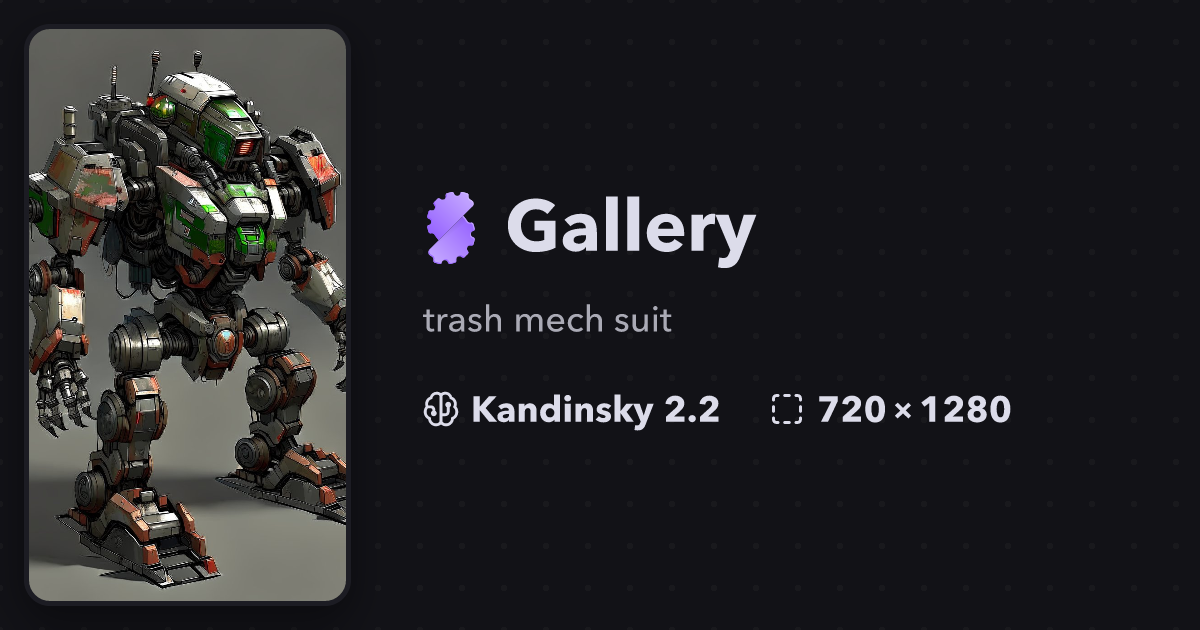 "trash mech suit" | Gallery | Stablecog