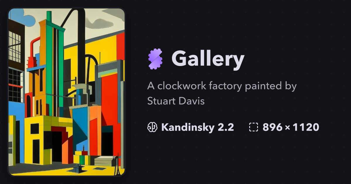 "A clockwork factory painted by Stuart..." | Gallery | Stablecog