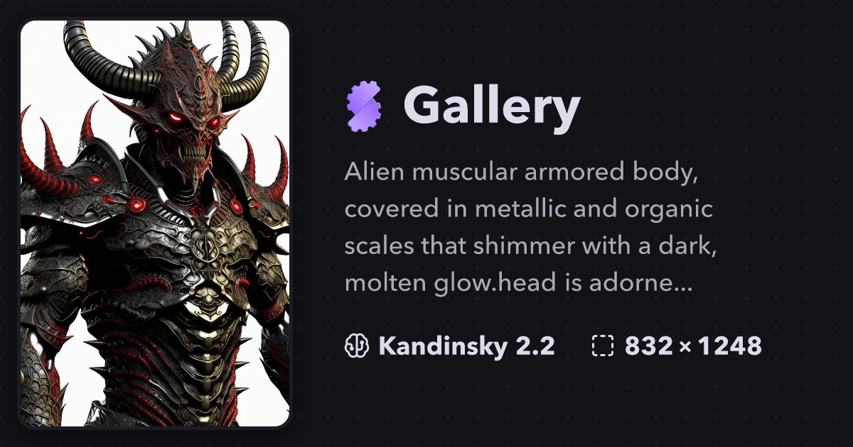 "Alien muscular armored body, covered ..." | Gallery | Stablecog