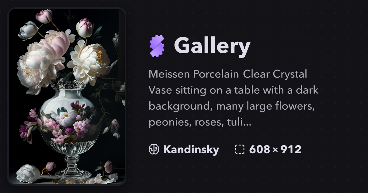 "Meissen Porcelain Clear Crystal Vase ..." | Gallery | Stablecog