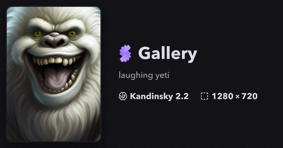 "laughing yeti" | Gallery | Stablecog