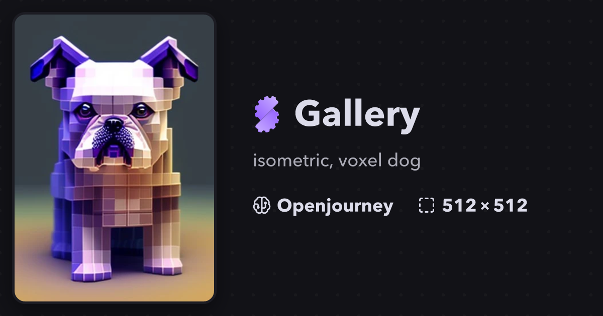 "isometric, voxel dog" | Gallery | Stablecog