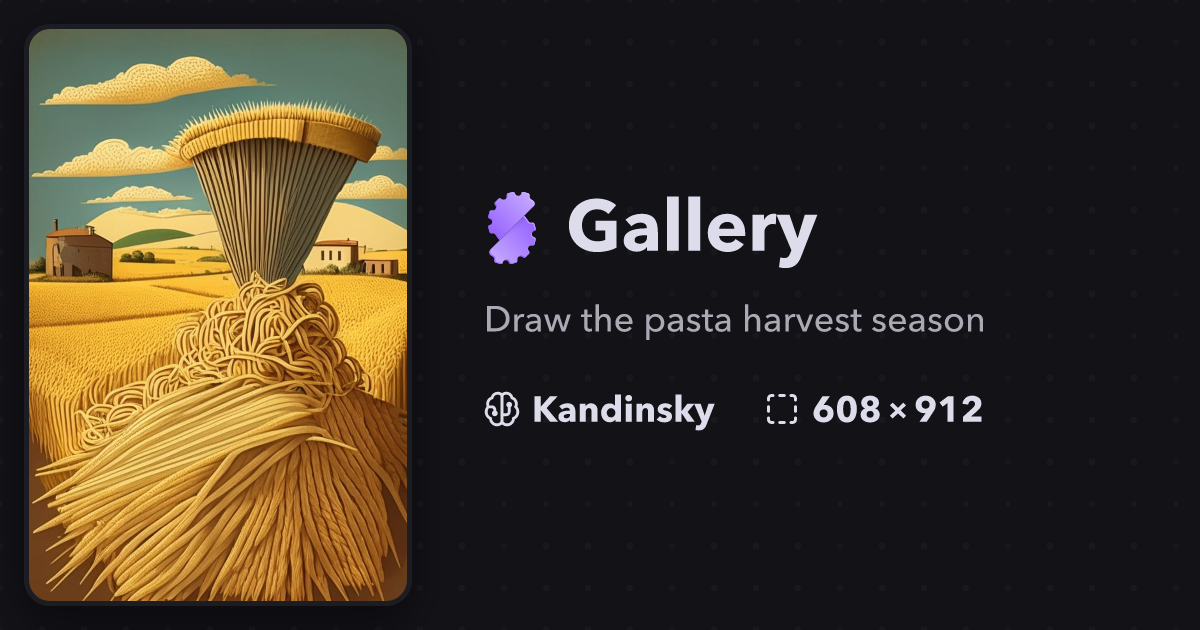 "Draw the pasta harvest season" | Gallery | Stablecog