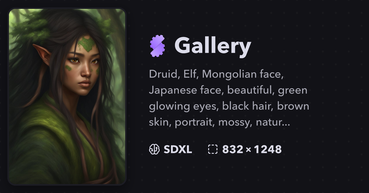 "Druid, Elf, Mongolian face, Japanese ..." | Gallery | Stablecog