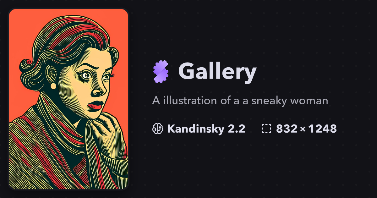 "A illustration of a a sneaky woman" | Gallery | Stablecog