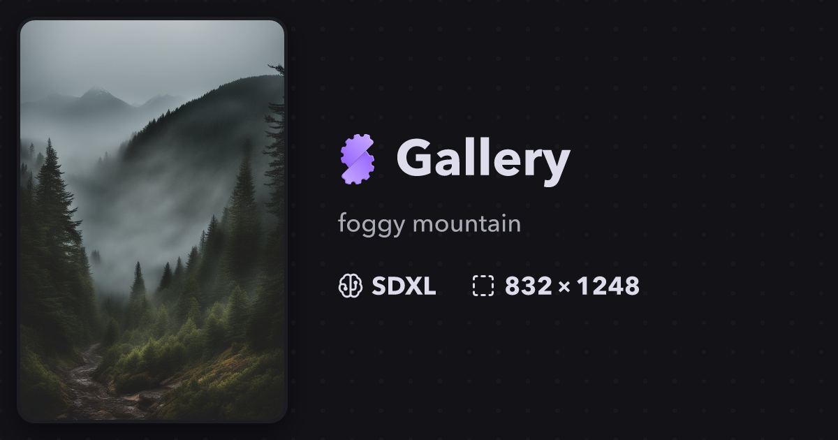 "foggy mountain" | Gallery | Stablecog