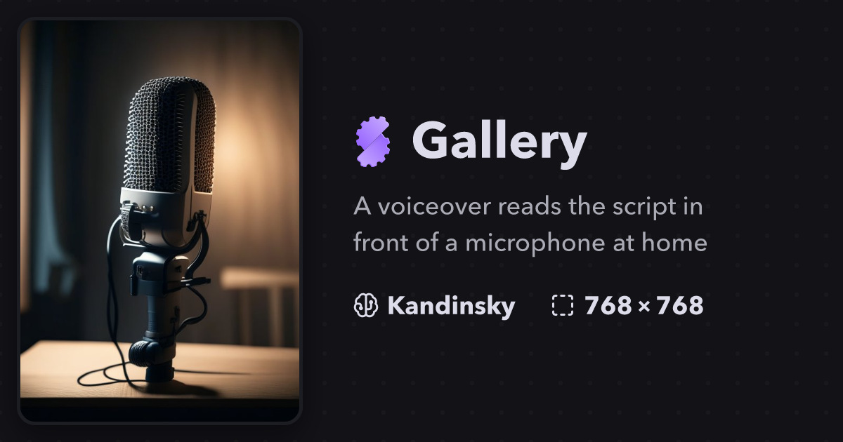 "A voiceover reads the script in front of..." | Gallery | Stablecog