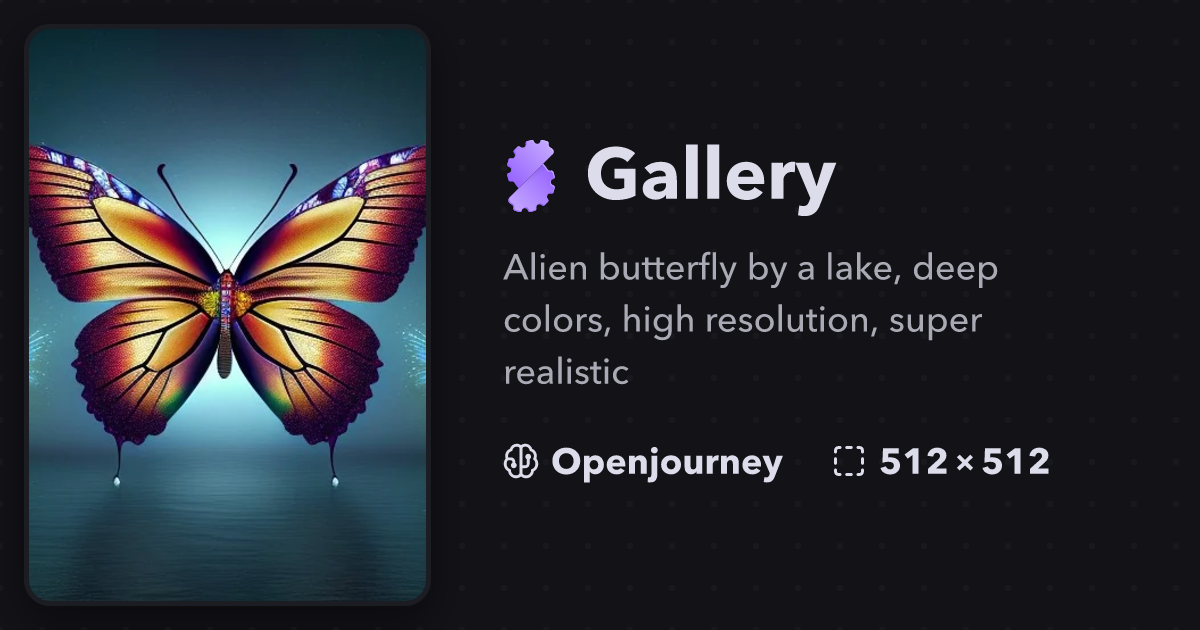 "Alien butterfly by a lake, deep color..." | Gallery | Stablecog