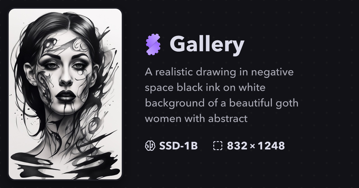 "A realistic drawing in negative space..." | Gallery | Stablecog