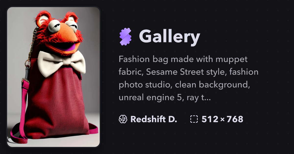 "Fashion bag made with muppet fabric, ..." | Gallery | Stablecog