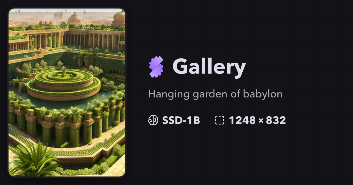 "Hanging garden of babylon" | Gallery | Stablecog