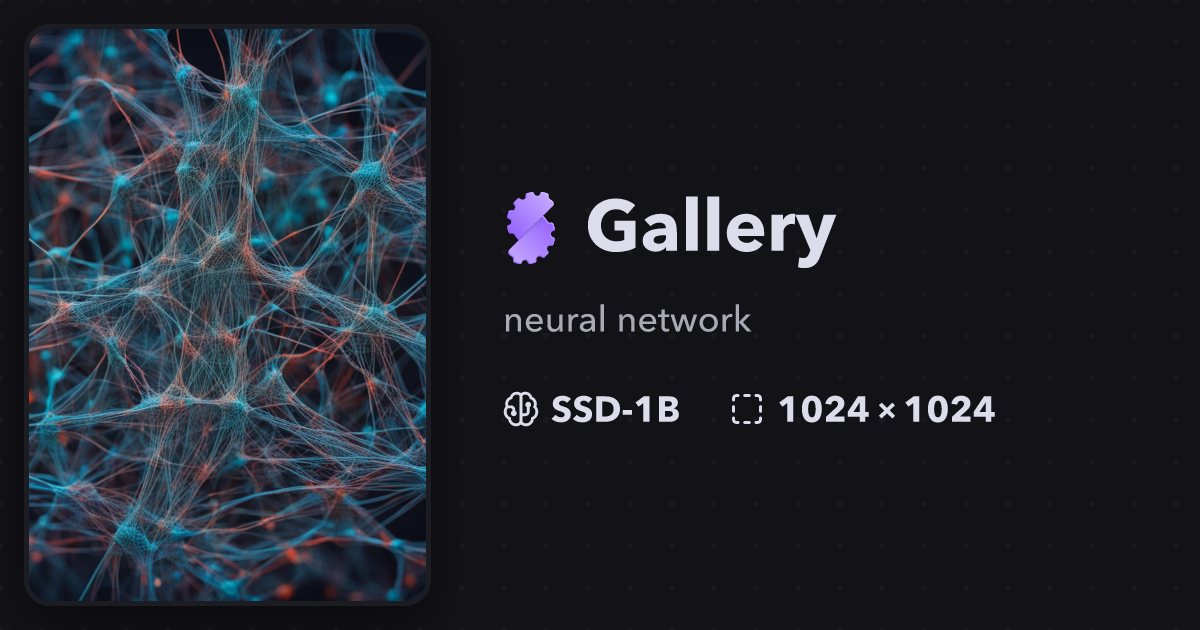 "neural network" | Gallery | Stablecog