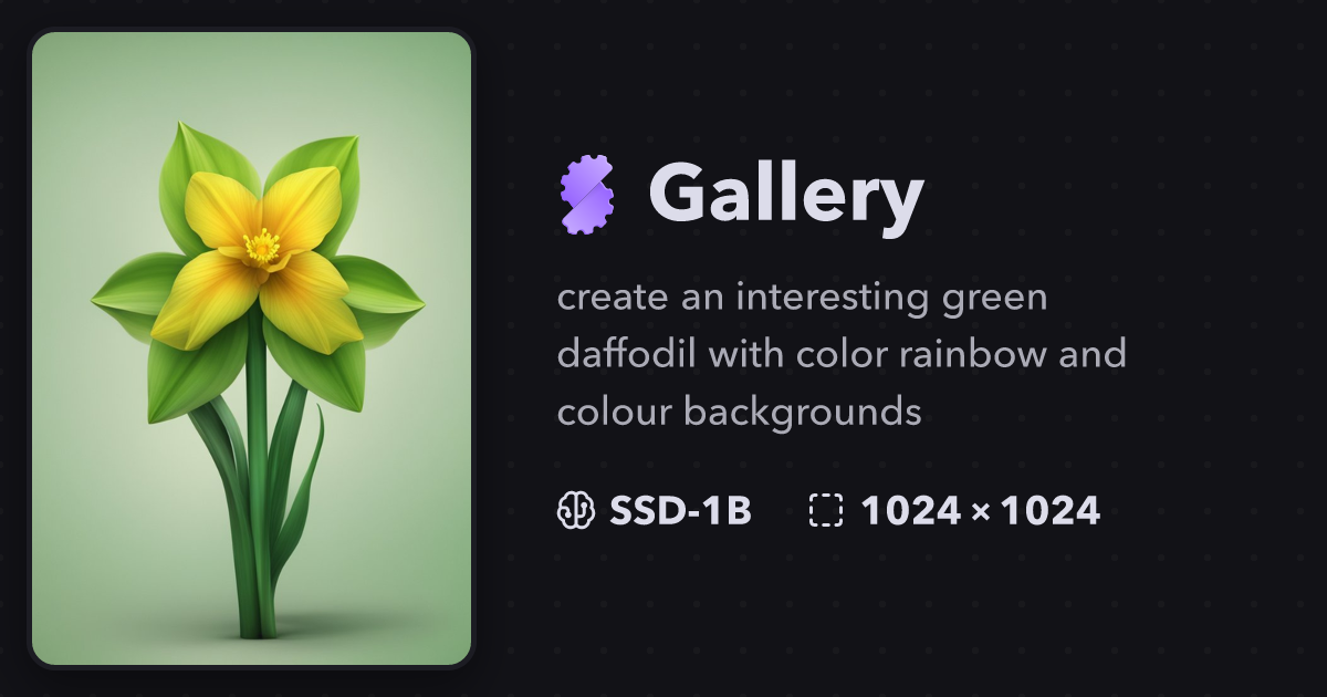 "create an interesting green daffodil wit..." | Gallery | Stablecog