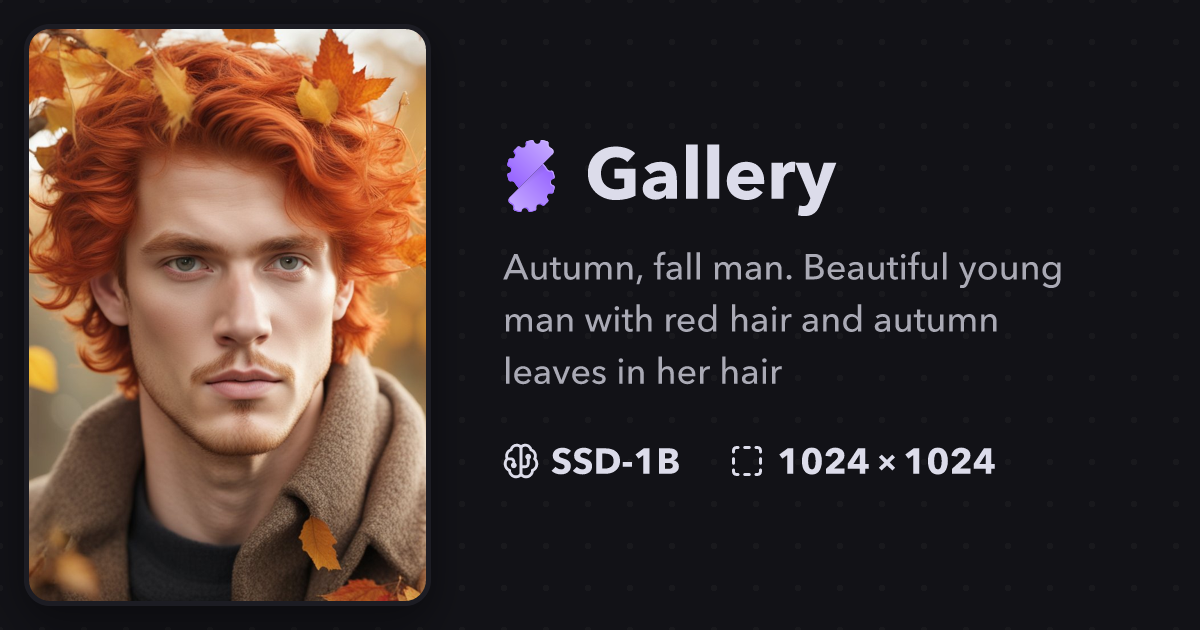 "Autumn, fall man. Beautiful young man..." | Gallery | Stablecog