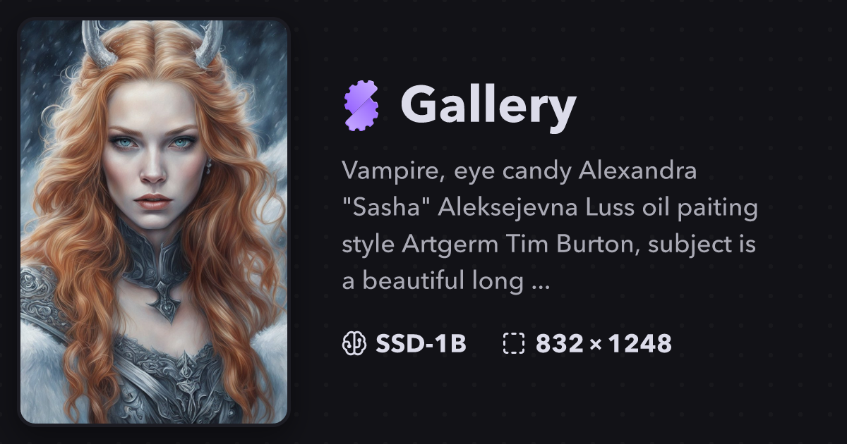 "Vampire, eye candy Alexandra "Sasha" ..." | Gallery | Stablecog