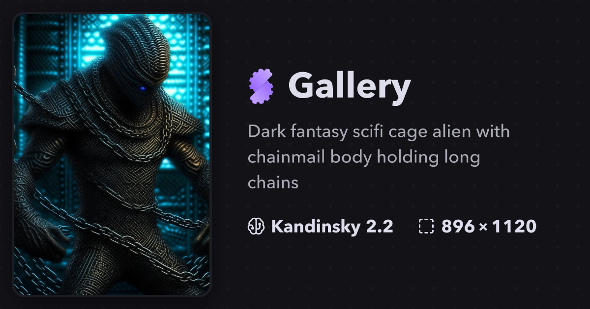 "Dark fantasy scifi cage alien with ch..." | Gallery | Stablecog