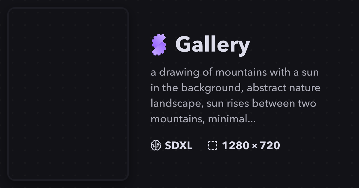 "a drawing of mountains with a sun in ..." | Gallery | Stablecog