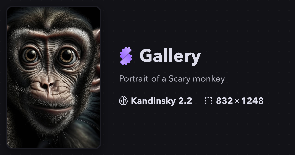 Portrait of a Scary monkey | Gallery