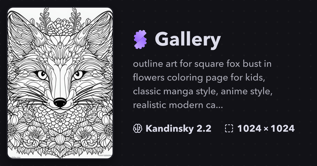 "outline art for square fox bust in fl..." | Gallery | Stablecog