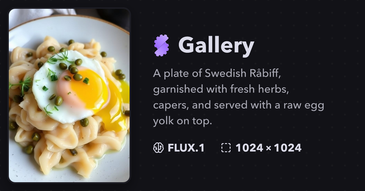"A plate of Swedish Råbiff, garnished ..." | Gallery | Stablecog