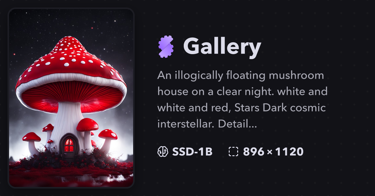 "An illogically floating mushroom hous..." | Gallery | Stablecog