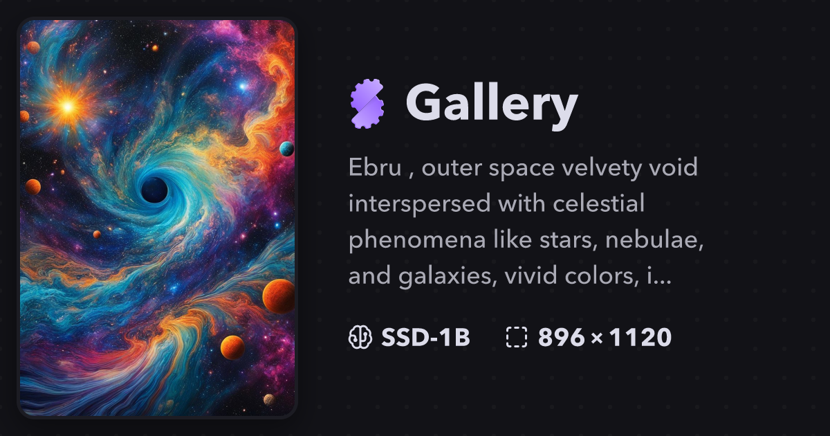 "Ebru , outer space velvety void inter..." | Gallery | Stablecog