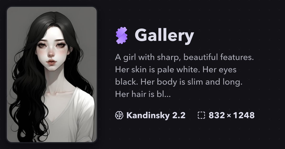 "A girl with sharp, beautiful features..." | Gallery | Stablecog
