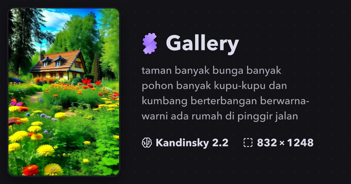 "taman banyak bunga banyak pohon banya..." | Gallery | Stablecog