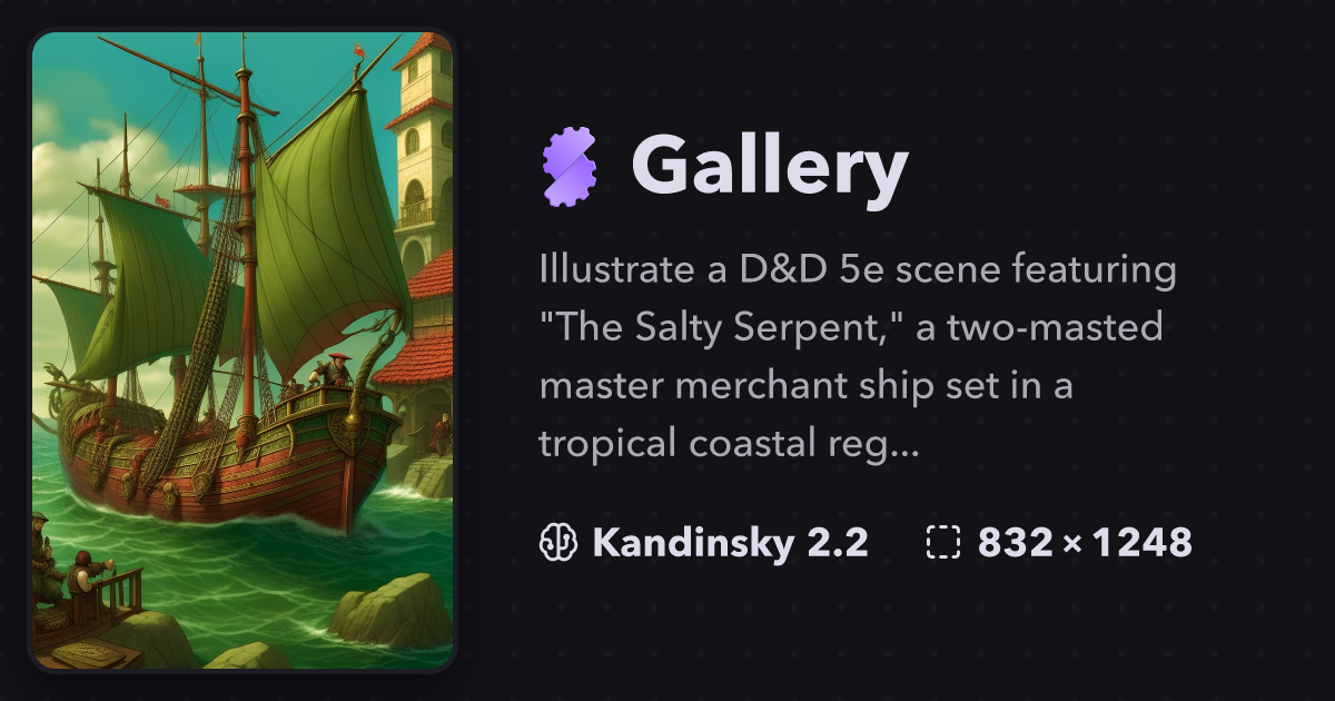 "Illustrate a D&D 5e scene featuring "..." | Gallery | Stablecog