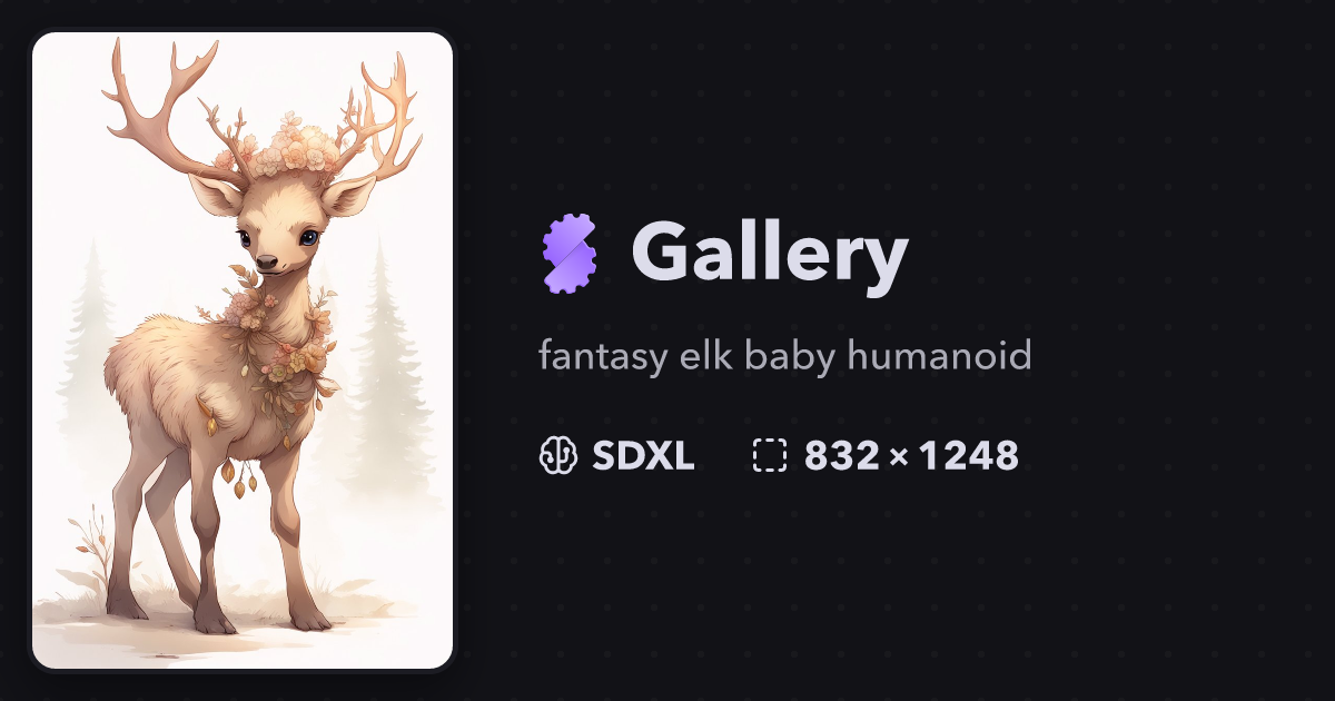 "fantasy elk baby humanoid" | Gallery | Stablecog