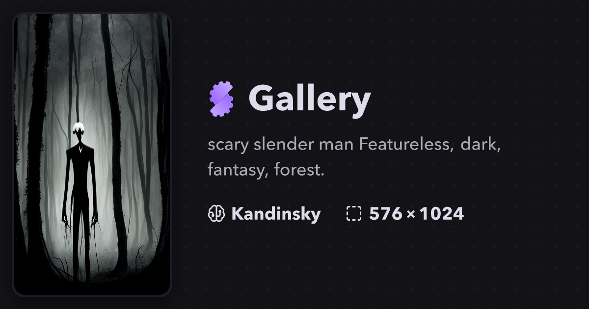 "scary slender man Featureless, dark, ..." | Gallery | Stablecog