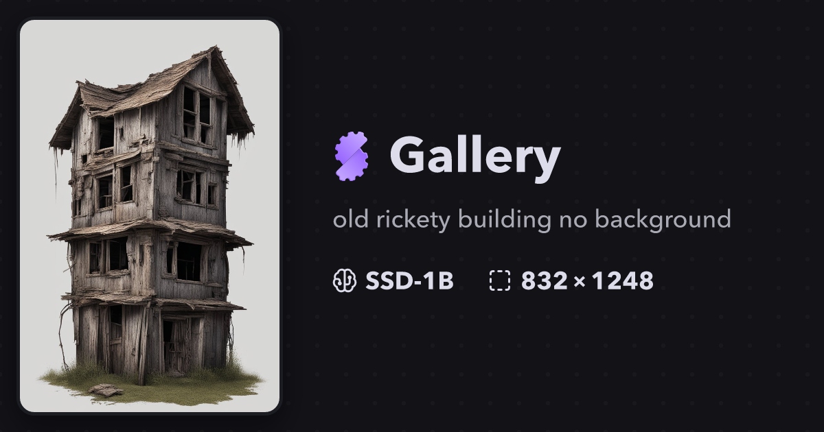 Old rickety building no background | Gallery