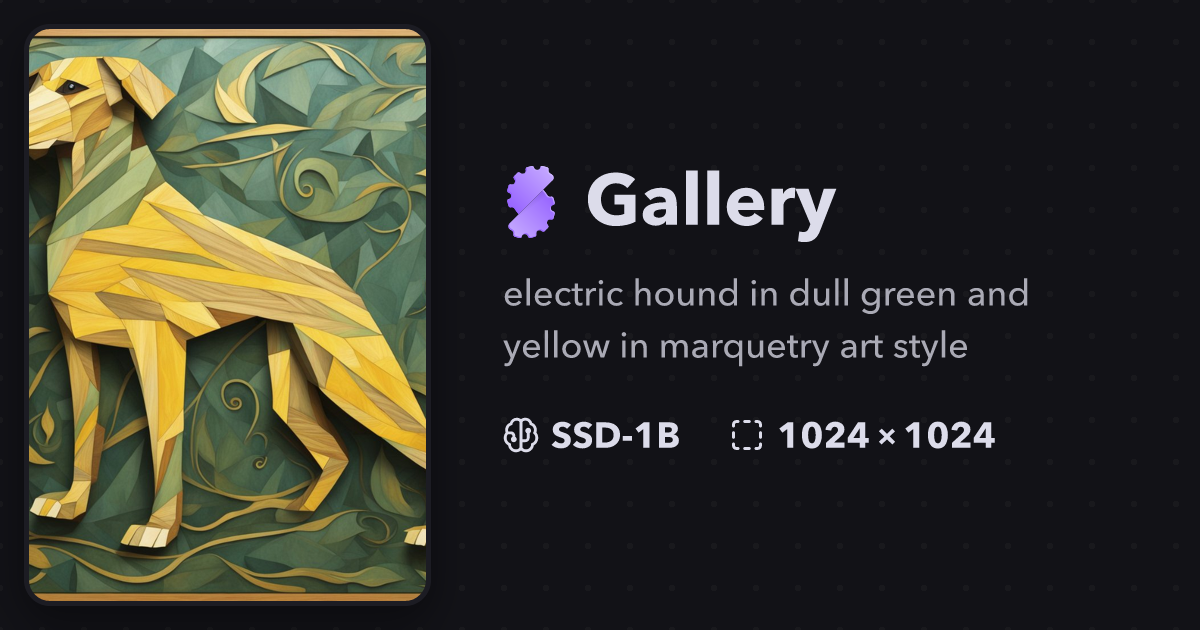 "electric hound in dull green and yell..." | Gallery | Stablecog