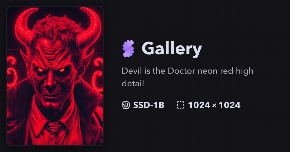 "Devil is the Doctor neon red high detail" | Gallery | Stablecog