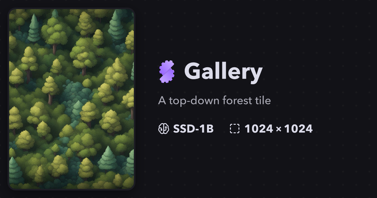 "A top-down forest tile" | Gallery | Stablecog