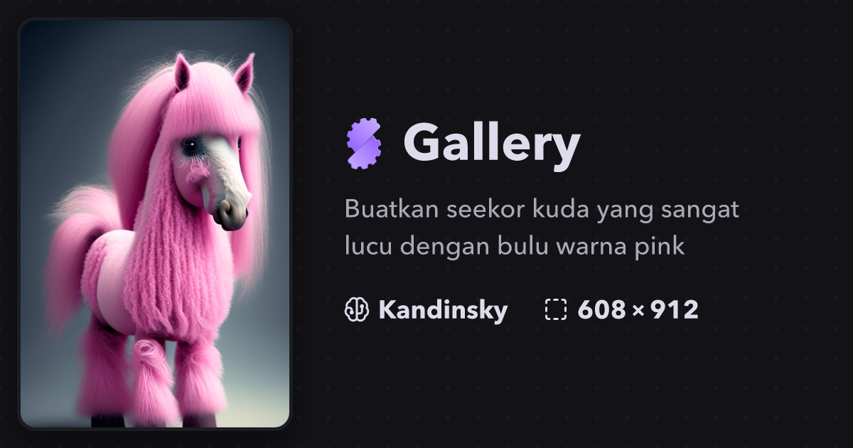 "Buatkan seekor kuda yang sangat lucu den..." | Gallery | Stablecog