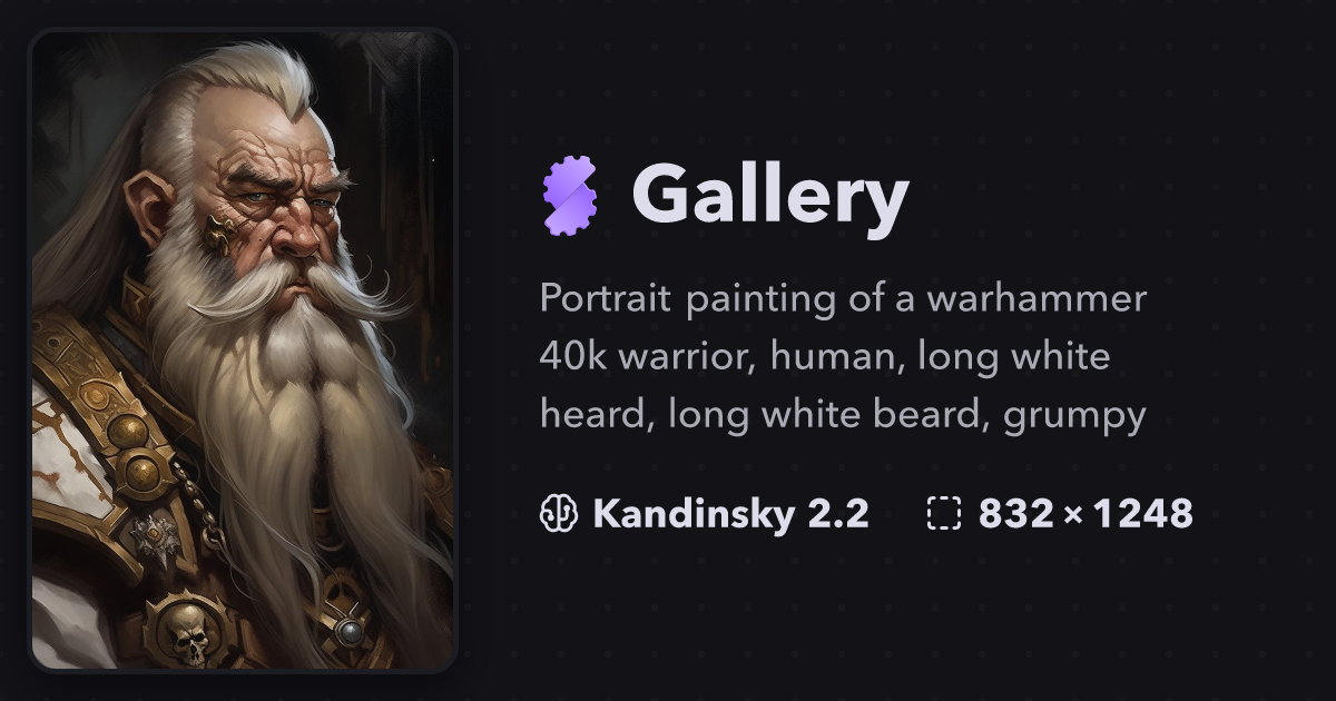 "Portrait painting of a warhammer 40k ..." | Gallery | Stablecog