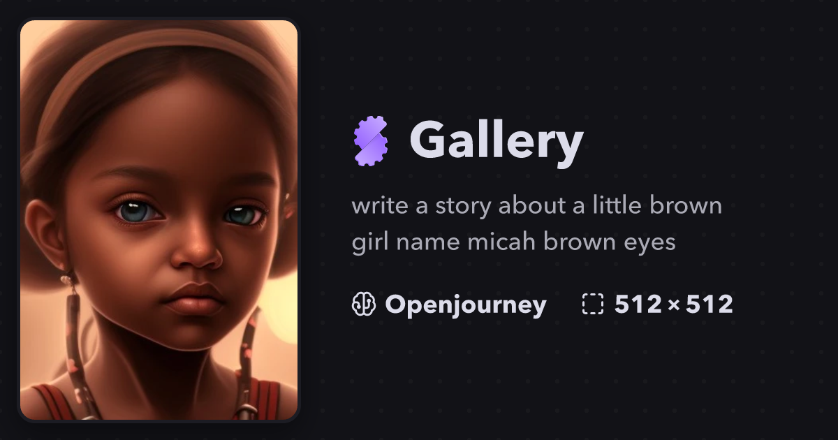 "write a story about a little brown gi..." | Gallery | Stablecog