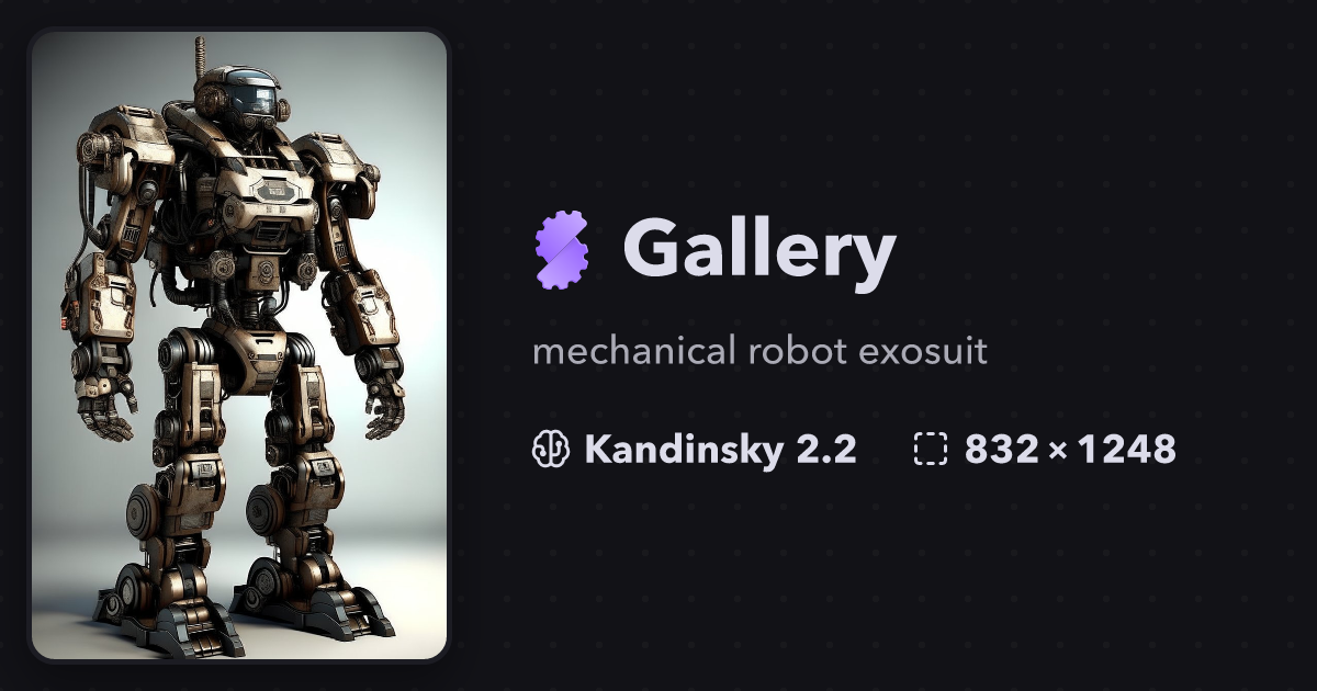 "mechanical robot exosuit" | Gallery | Stablecog