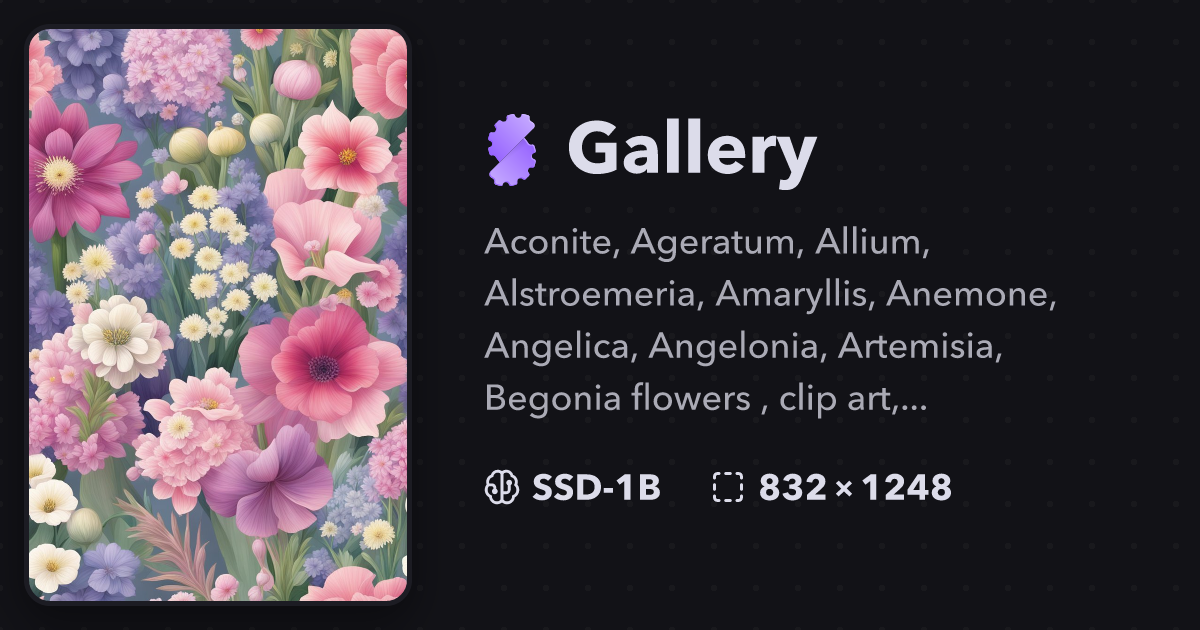 "Aconite, Ageratum, Allium, Alstroemer..." | Gallery | Stablecog